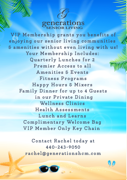 Generations Senior Living Programs & Events | Berea & Strongsville, OH