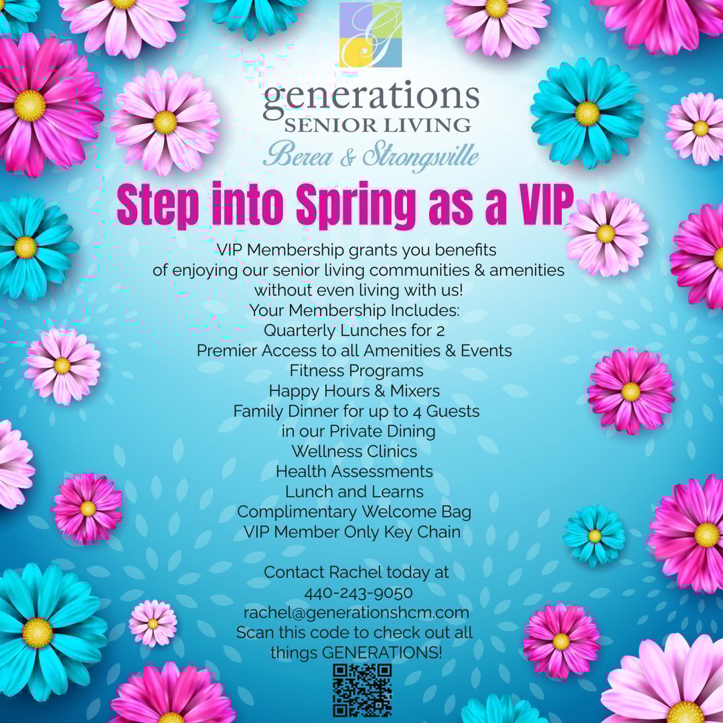 Generations Senior Living Programs & Events | Berea & Strongsville, OH